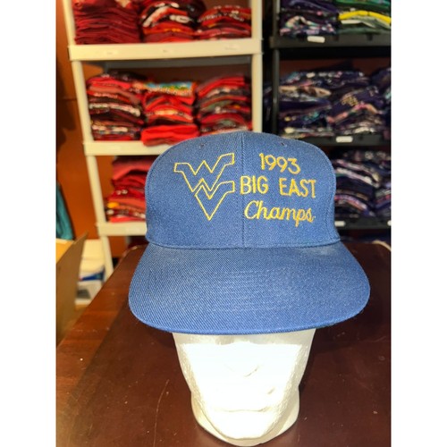 Vintage West Virginia Hat 1993 Big East Champs Cap Headwear 90s | eBay