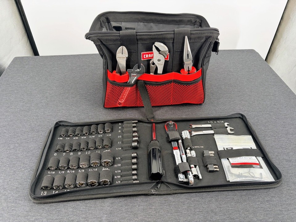 CRAFTSMAN 89pc Mechanics Tool Set w/bag and zipper case (Slightly Used ...
