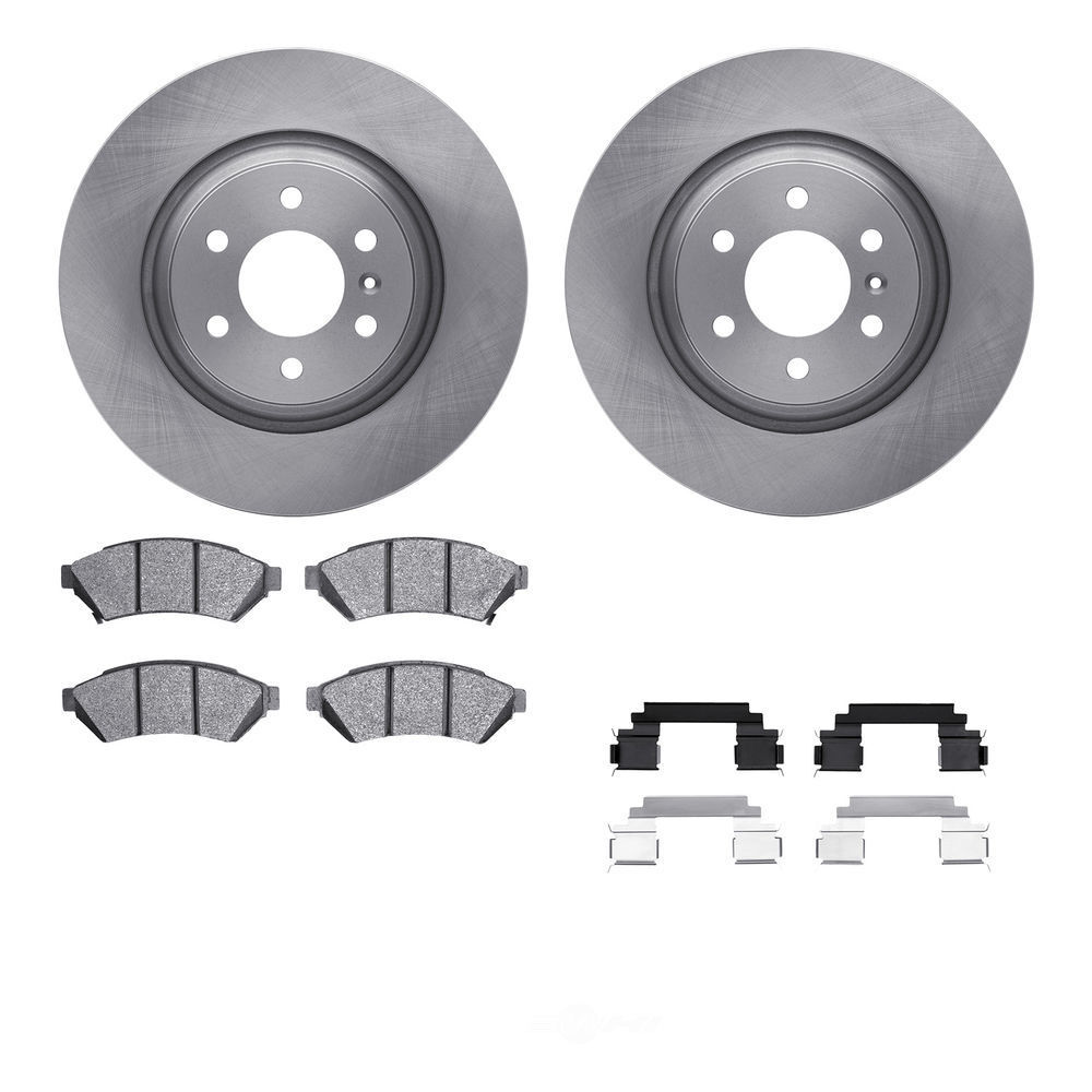 Disc Brake Kit-Rotors with 5000 Advanced Brake Pads includes Hardware ...