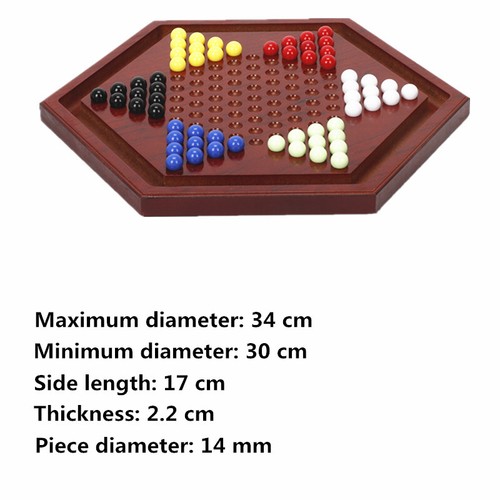 Wooden Chinese Checkers Halma Board Game Classic Strategy Game 60 ...