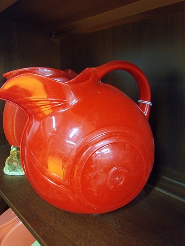 Vintage Kool - Aid Style Art Deco Red Plastic Pitcher For Ice Tea ...