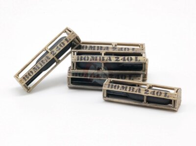Model Victoria 1/35 Italian 240mm Bombs w/Crates for Bombarda da 240 L ...