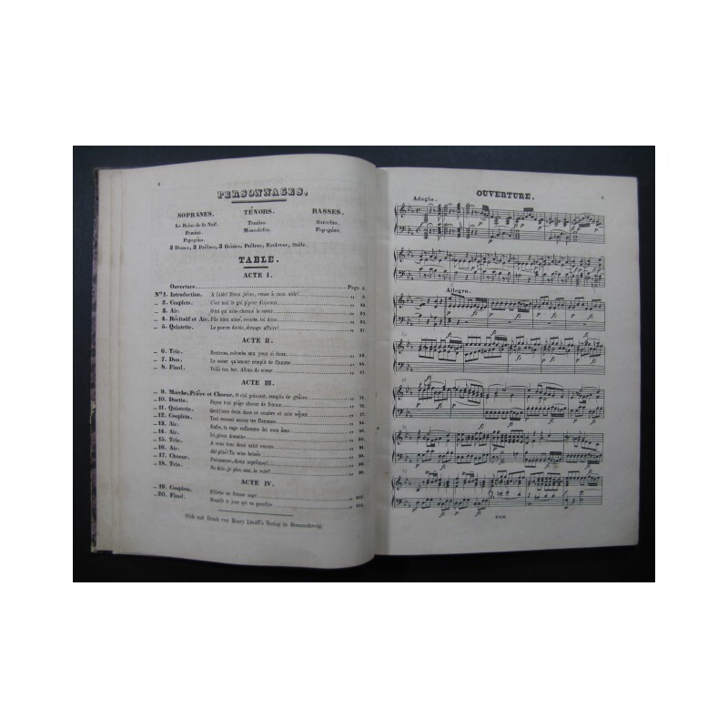 Mozart W. A.The Flute Enchanted Opera ﻿Singer Piano 19th | eBay