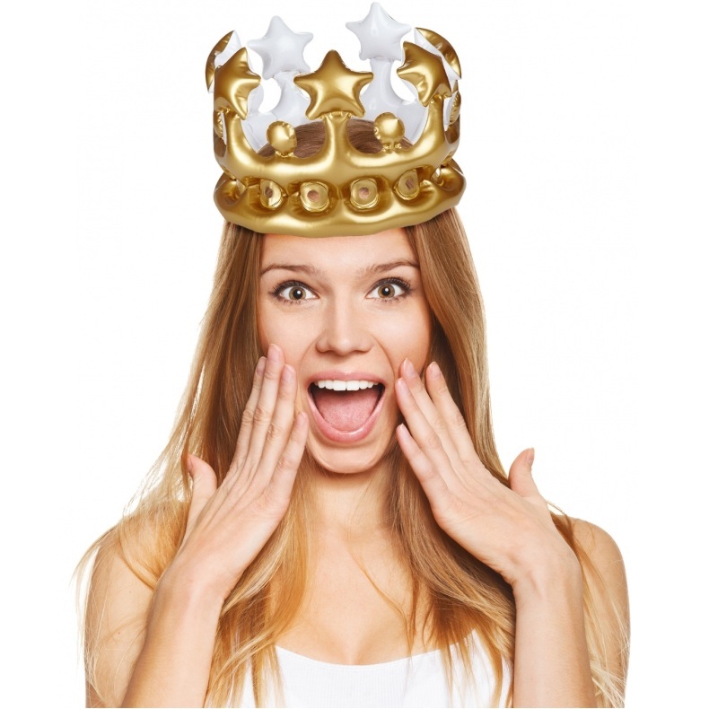 8 Stück Aufblasbare Krone Königskrone Kronen Kaiserkrone Fasching ...