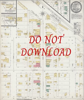 1900 Map Bancroft Nebraska Highly Detailed Street Maps 16"X20" Posters ...