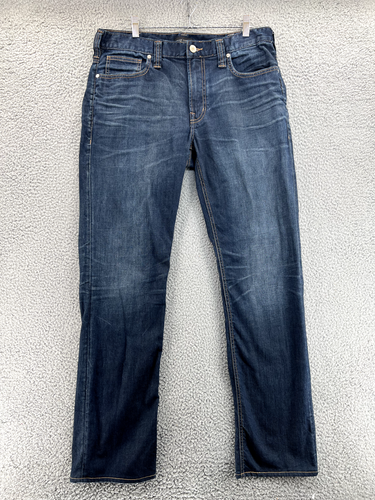 SILVER JEANS CO Men 34x36 (35x34 Actual) Blue Grayson Straight Leg ...