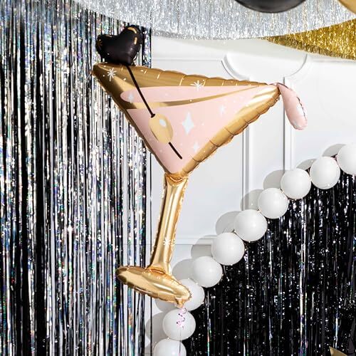 Giant Martini Glass Balloon for Party Decoration, Foil Drink Balloons ...