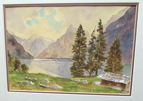 PAUL KASTNER "SALZBURG" AUSTRIA ORIGINAL WATERCOLOR LANDSCAPE PAINTING ...