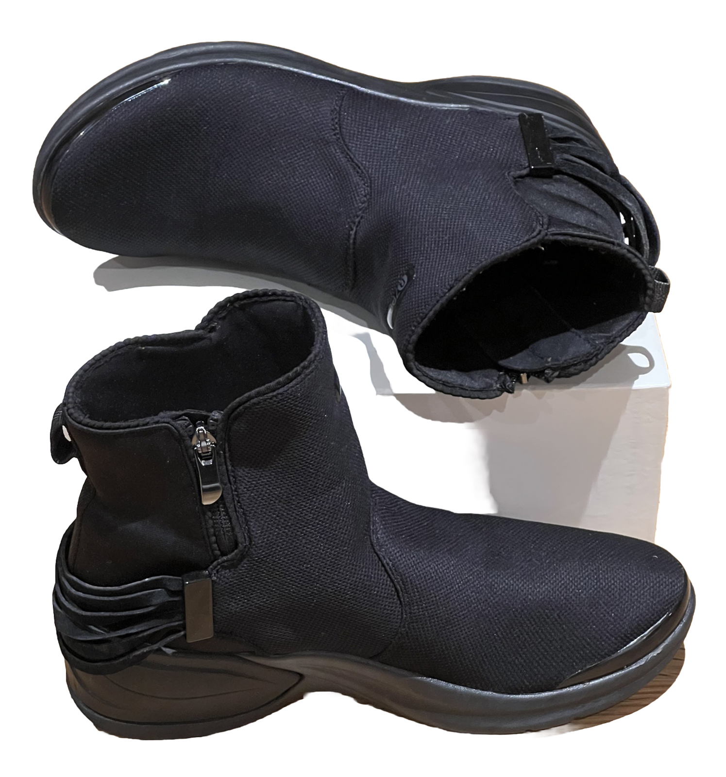 BZEES Women’s Mojo Comfortable Washable Side Zip Black Booties Boots ...