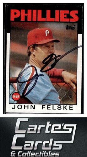 John Felske 1986 Topps #621 Philadelphia Phillies TTM/IP Signed ...