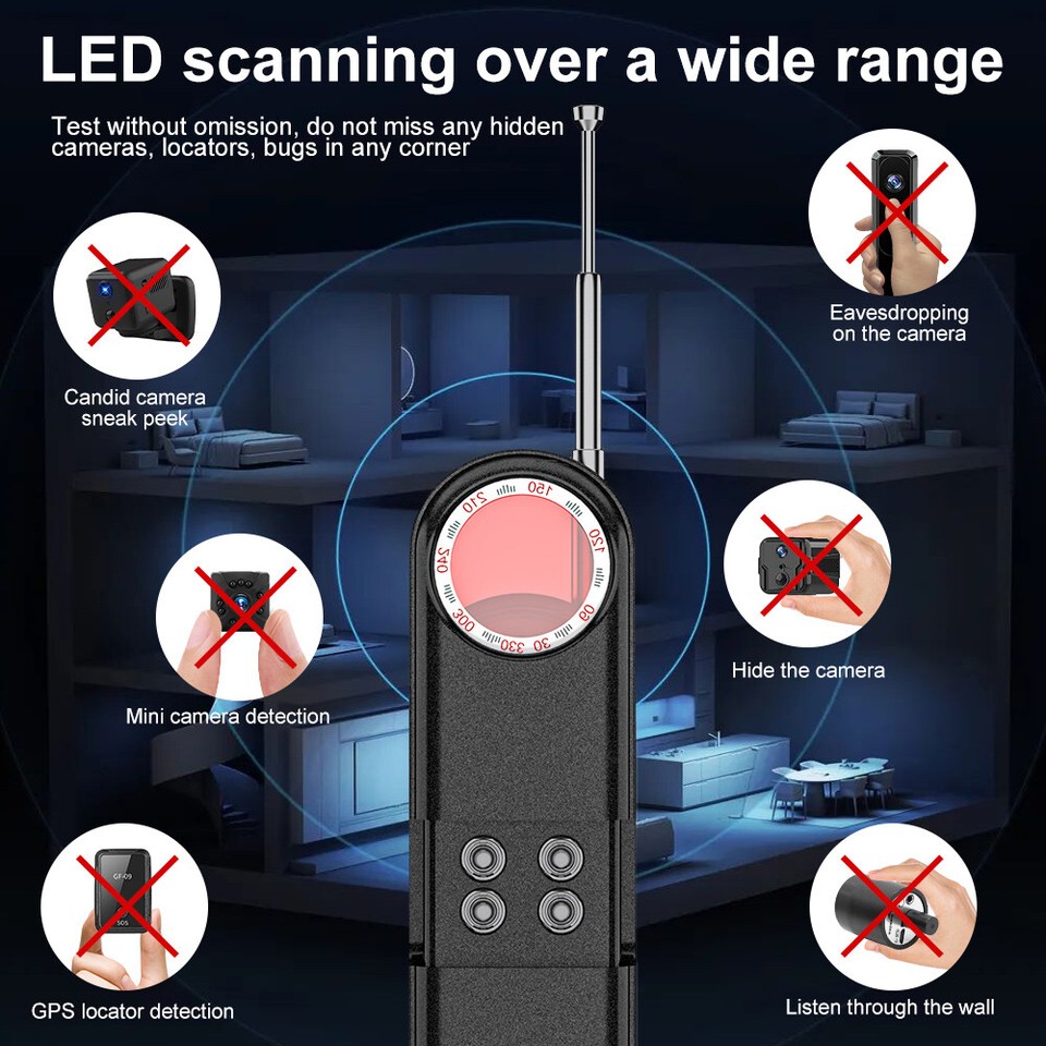 Car Tracker Detector Finder GPS Hidden anti-spyware detector Camera For ...