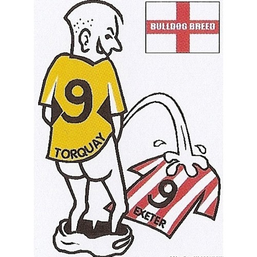 Football car sticker: wee~pee on your rival team shirt~Assorted teams ...