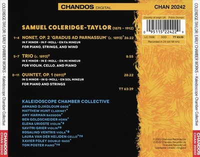 KALEIDOSCOPE CHAMBER COLLECTIVE COLERIDGE-TAYLOR: NONET; PIANO TRIO ...