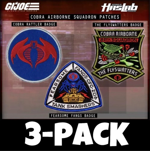 NEW, 3-PACK: G.I. Joe *HASLAB* Cobra Rattler patches. The infamous ...