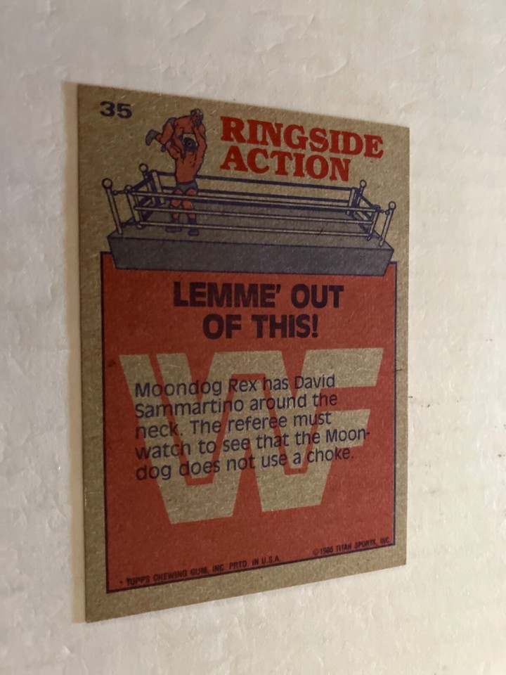 Old moondog Rex topps wwf wwe wrestling card see scan | eBay