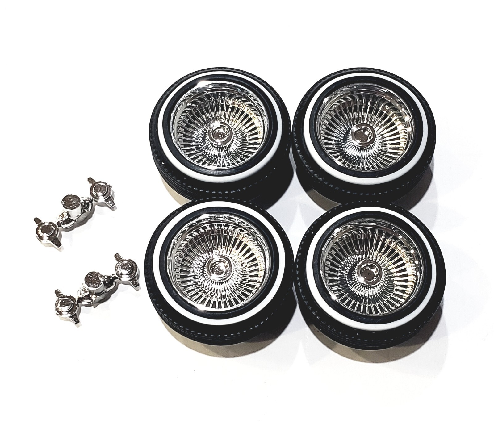 Chrome 65 Lincoln Wire 1/24, 1/25 scale Model Car Rims | eBay