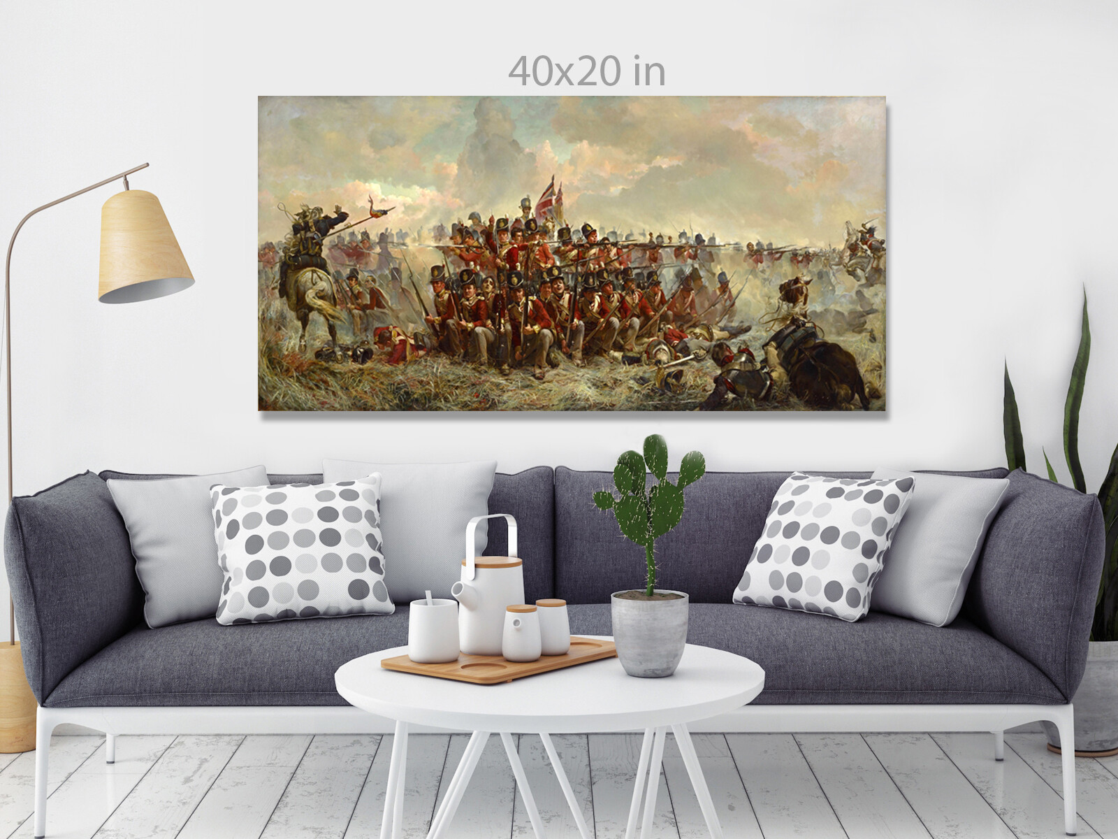 Lady Butler The 28th Regiment at Quatre Bras Canvas Wall Art Print ...