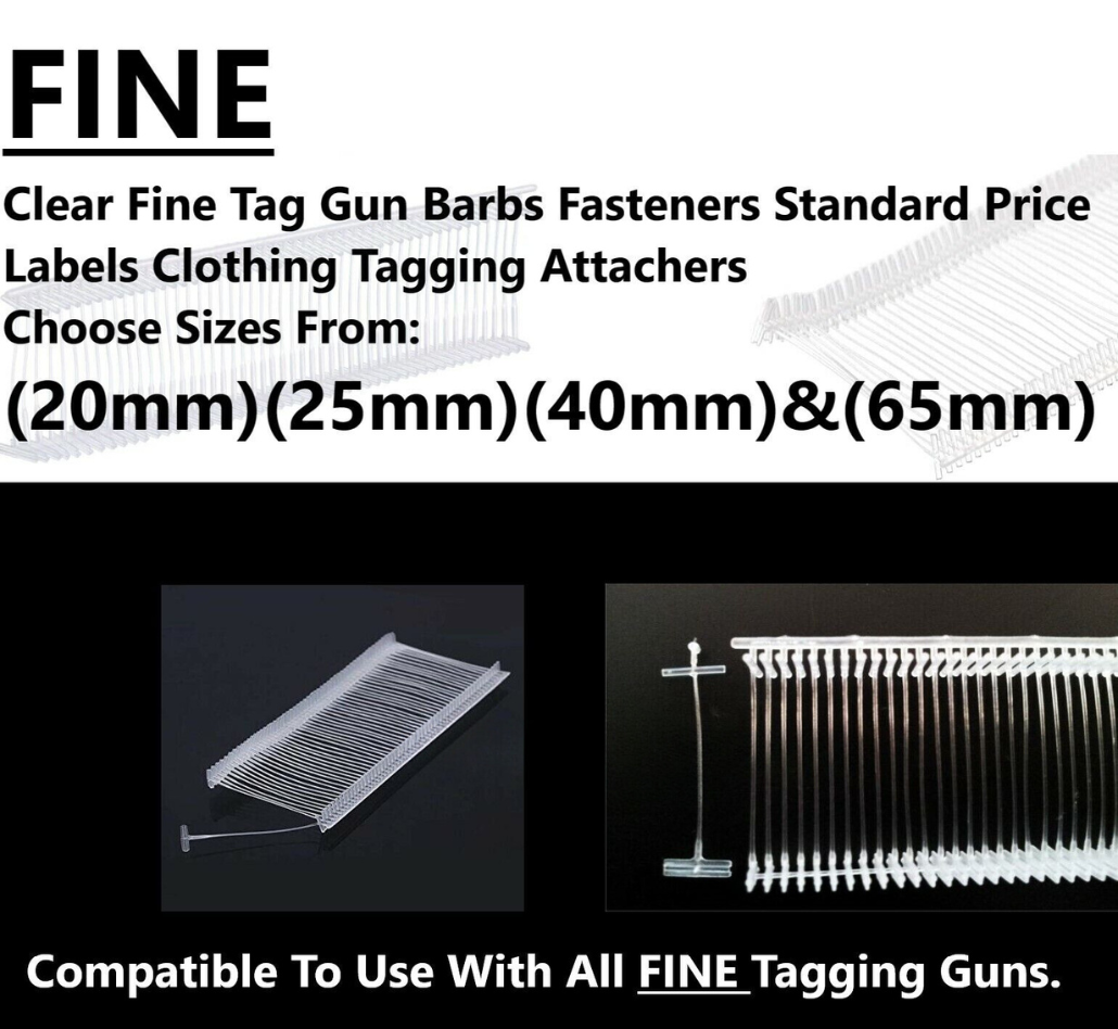 Fine Attachments, Kimble, Barbs, Fasteners ,Tags for Fine Tagging Gun ...