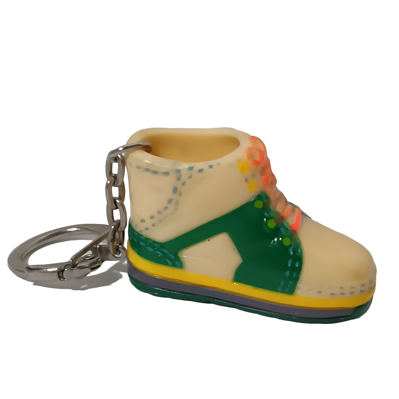 Keychain Sneaker Plastic High Top Tennis Shoe Vintage 1980s Retro Green ...