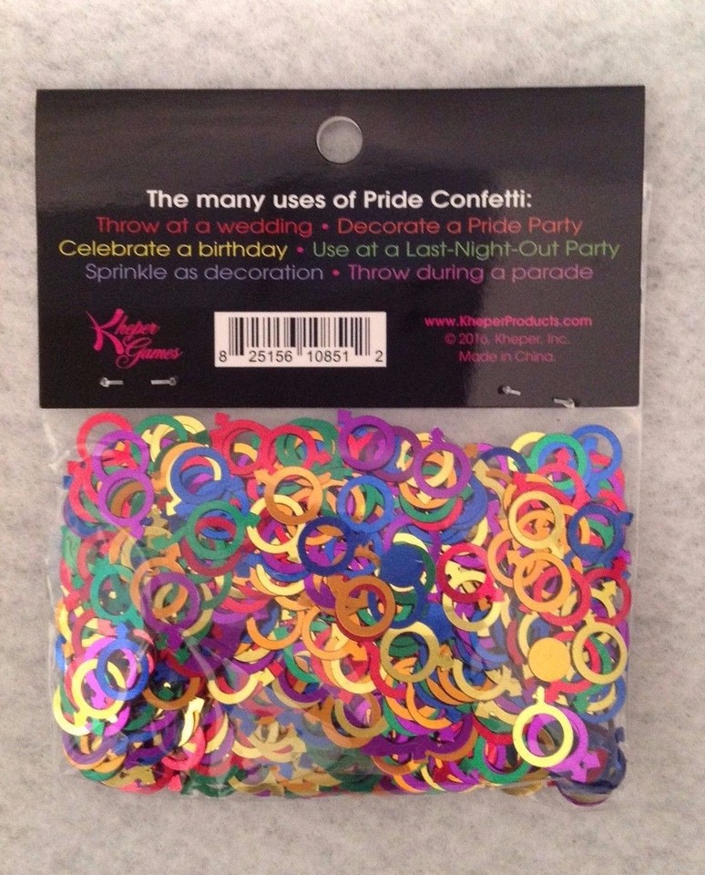 Pride Confetti Gay 15oz Metallic Rainbow Colors Party Decor LGBT Male ...