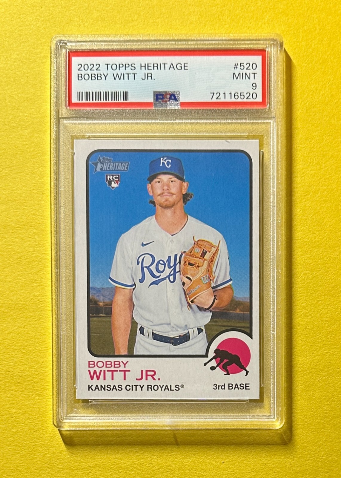 2022 TOPPS HERITAGE BOBBY WITT JR #520 PSA MINT 9 ROYALS | eBay