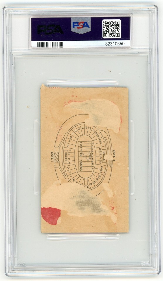 OLD 1942 PSA TICKET STUB NCAA FOOTBALL COTTON BOWL ALABAMA VS TEXAS A&M ...