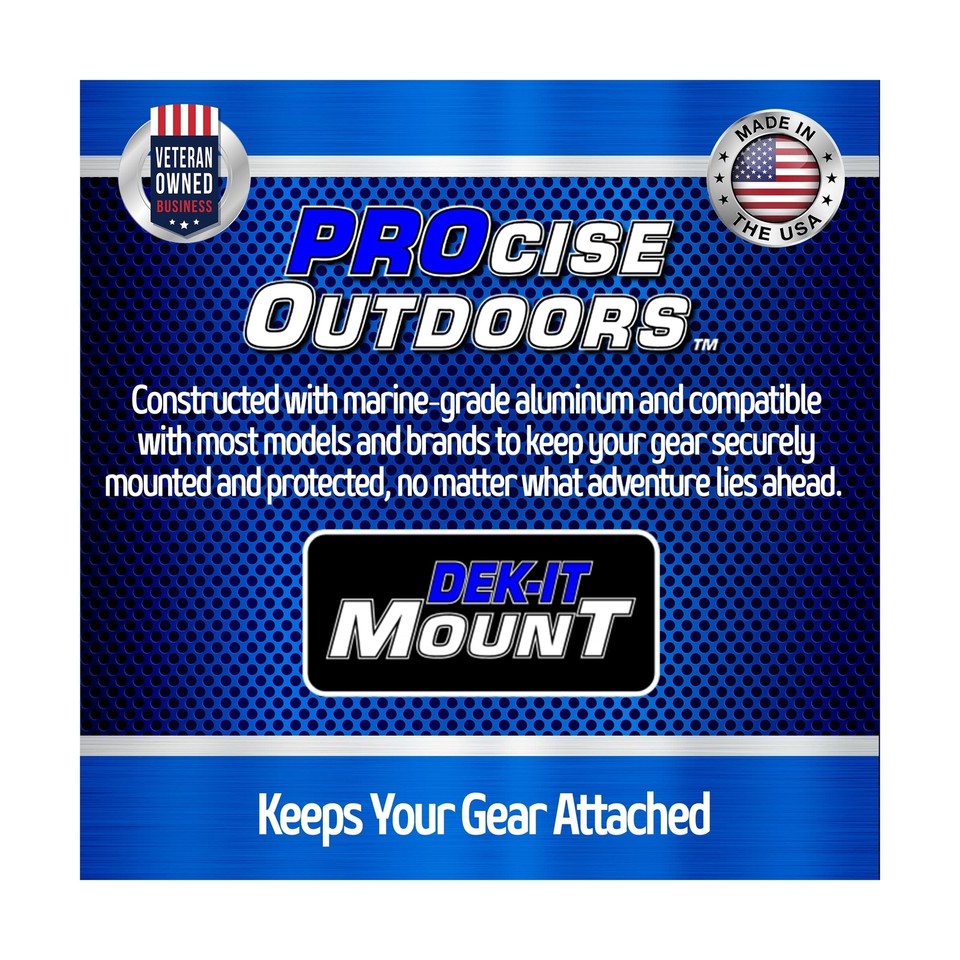 PROcise DEK-It Fish Finder Mount for Boats, Dual Unit Deck Mount with ...