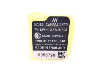 NEW Bottom Cover Body Code Label Nameplate Sticker For Nikon D850 | eBay