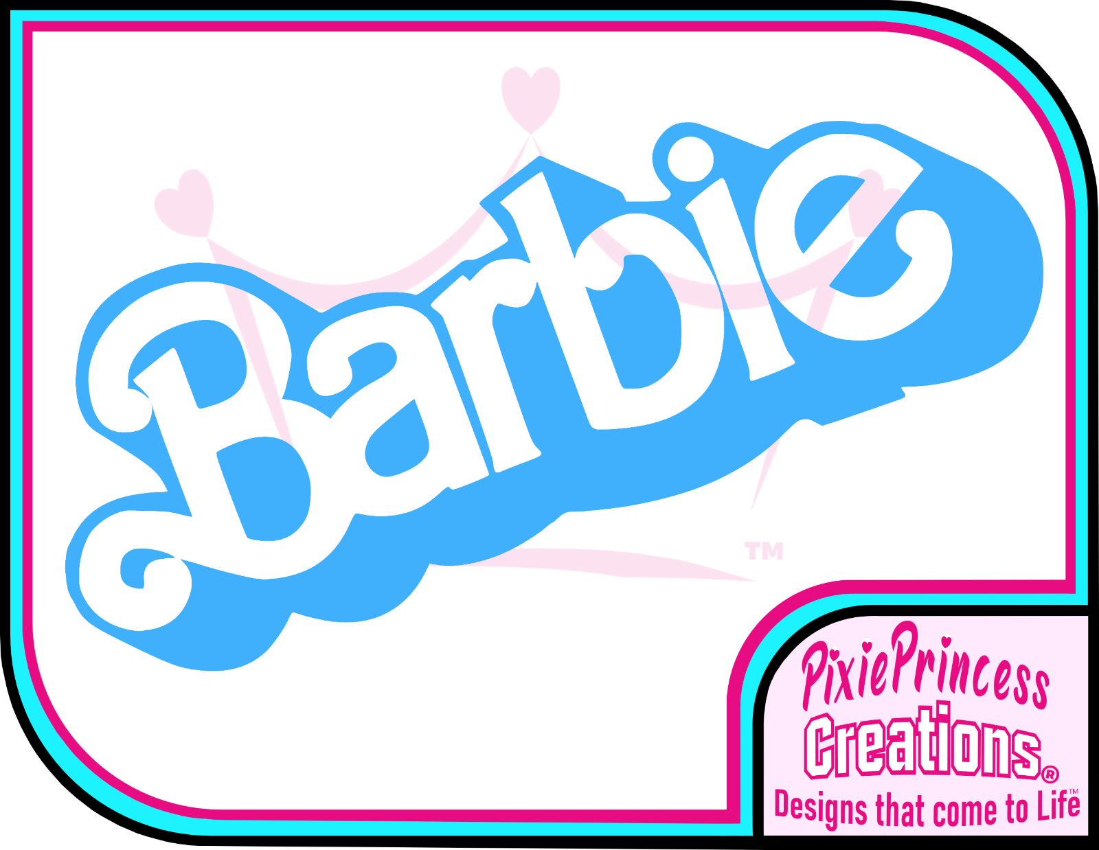 Barbie Logo Doll B Vinyl Sticker Car Van Bike Truck Wall Art Poster ...