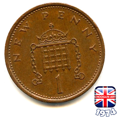 A BRITISH 1974 ELIZABETH II ONE PENNY 1p coin, 52 Years Old! | eBay UK