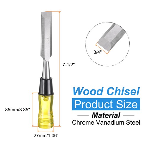 Wood Chisel 3/4" Beveled Edge Blade Woodworking Hand Tools with Caps | eBay