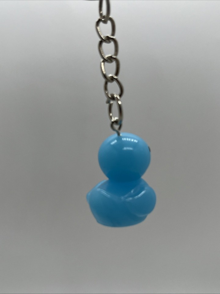 Mini Duck Keychain Bag Charm Key Fob Ring Ducky Cute 1” Solid 6 Color ...