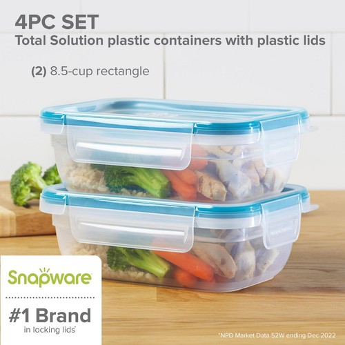 Snapware Total Solution 2-Pack (3-Cup) Plastic Food Storage Containers ...