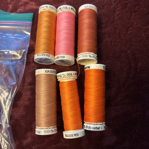 Gutermann Spools 100% Polyester Orange 6 Spools Thread Lot 2 | eBay