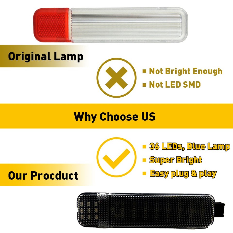 2X & LED Left Door Right Panel Lamps Lights Courtesy For Chevrolet ...