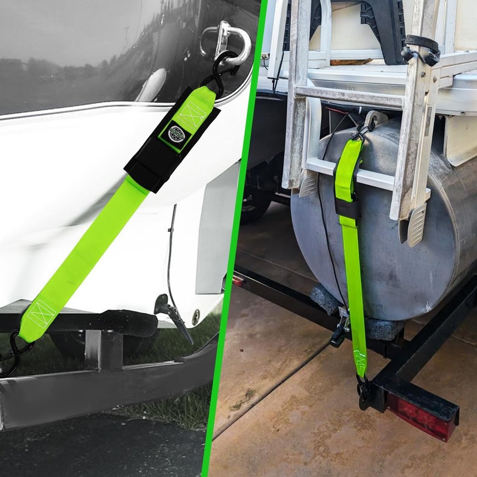 Transom Tie Down Kits (2PK) -2" x 48" Boat Transom Straps - 1,200lb ...