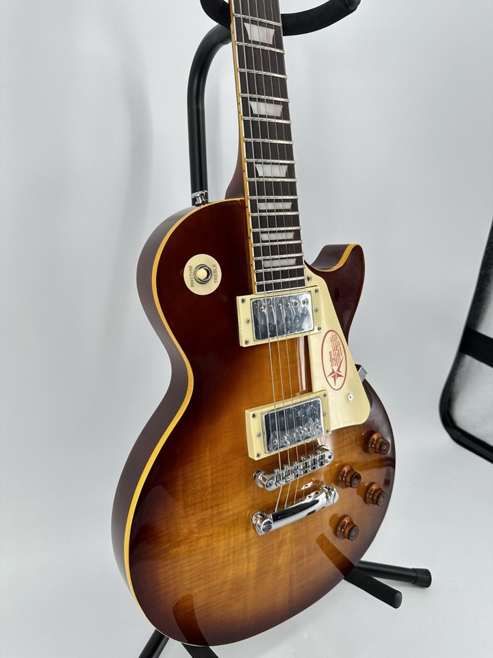 US Ship Chibson Flamed Maple Top LP Electric Guitar Chrome Part FR ...