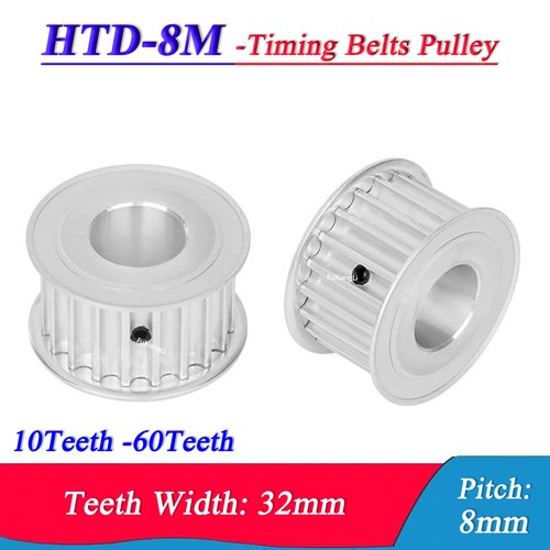 HTD-8M 10T-60T Timing Belt Pulley Pitch 8mm AF-type Synchronous Wheel ...