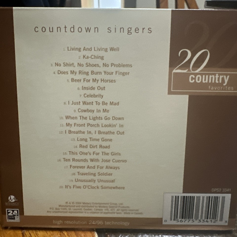 20 Country Favorites by The Countdown Singers (CD, Jan-2004, Madacy ...