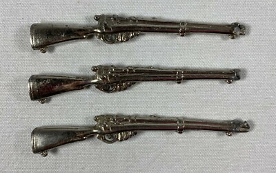 Set of 6 Silver Plated Miniature Rifles | eBay