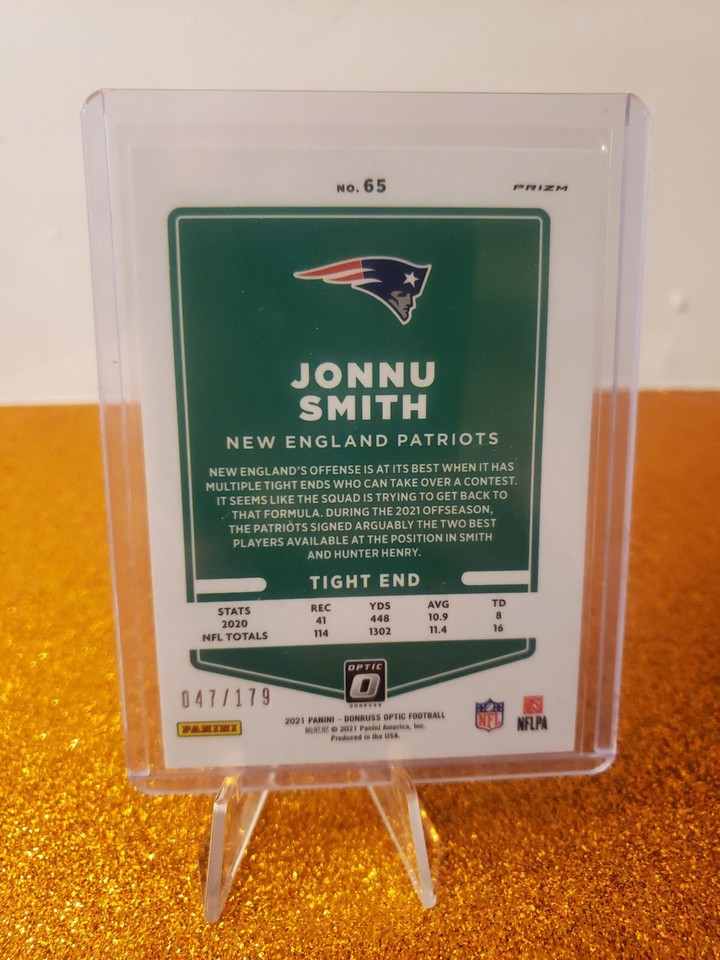 2021 FOTL Panini Donruss Optic Jonnu Smith Blue Prizm Card #65 SP #D ...