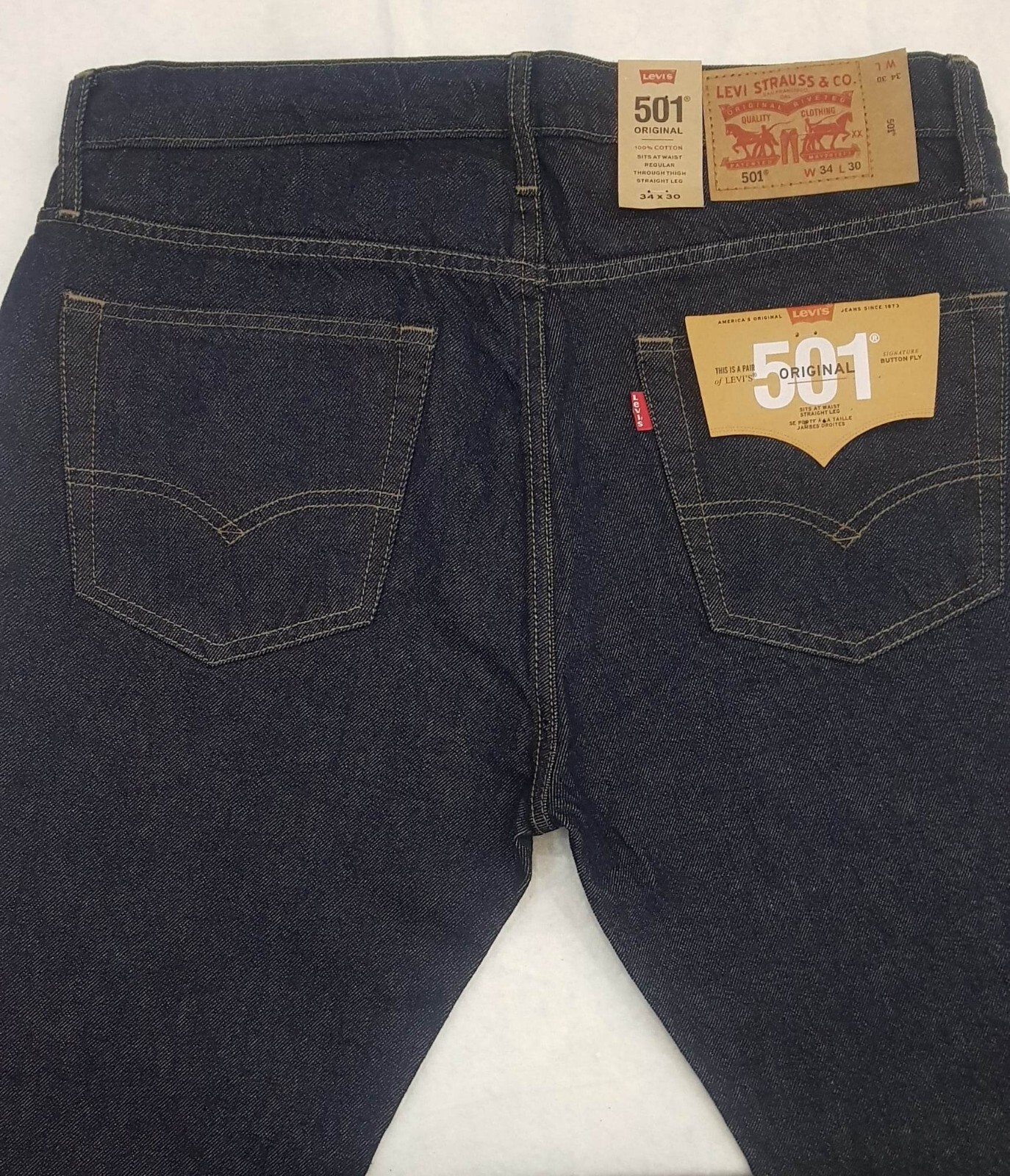 Levis 501 Mens Original Fit Blue Jeans Straight Leg Rinse Wash ...