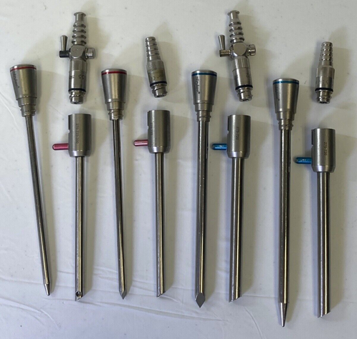 Set of 12 Stryker Arthroscopic Cutter Cannulas Obturators & Adapters 5. ...
