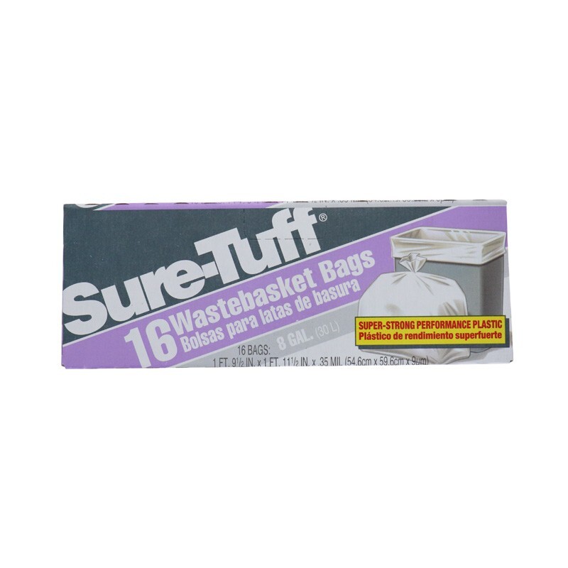 Sure-Tuff Wastebasket Bags 8 Gallon (Purp) - 16 Count | eBay