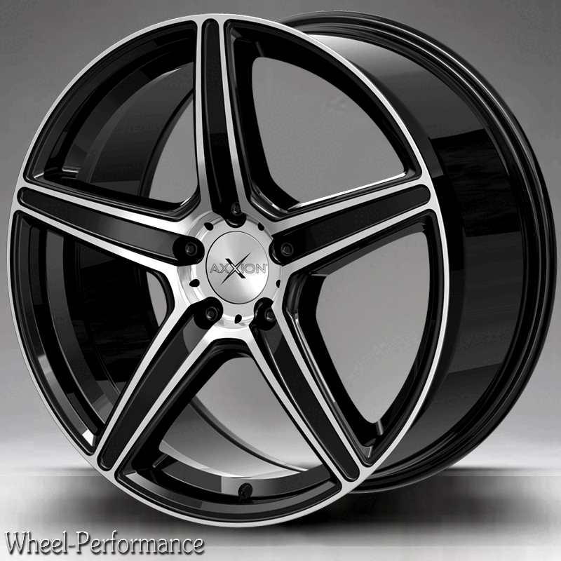 19 Zoll AW7 concave Alufelgen 8,5x19 5x112 ET45 schwarz poliert für VW ...