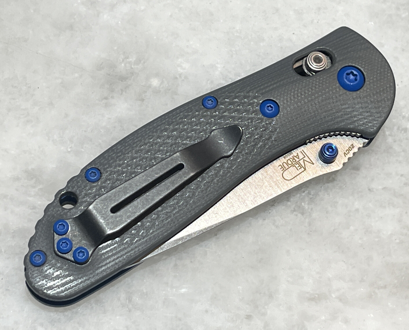 Flat Blue Stainless Screw For Benchmade Griptilian 551-1 550-1 G10 ...