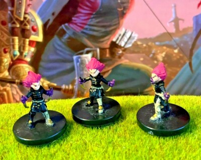 Gnome Wizard x3 LOT D&D Miniature Dungeons Dragons Inn rogue assassin ...