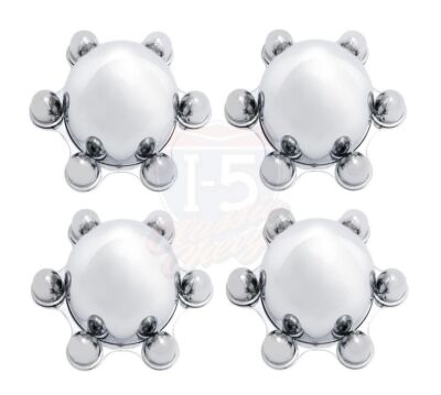 Chrome Spider Bullet Center Wheel Hub Caps 6 lug on 5-1/2 CHEVY BOLT ...