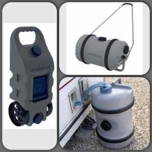 WaterHog Fresh Water 51L & WasteHog 46L Waste Container Combo Caravan ...