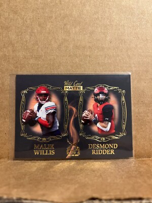 Malik Willis Desmond Ridder 2022 Wild Card Matte Smoking Guns Insert | eBay
